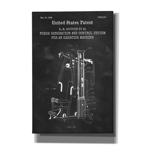 'Exercise Blueprint Patent Chalkboard,' Canvas Wall Art – EpicGraffiti.com